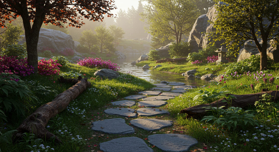 8 Projetos de Caminhos de Pedra para um Quintal Aconchegante